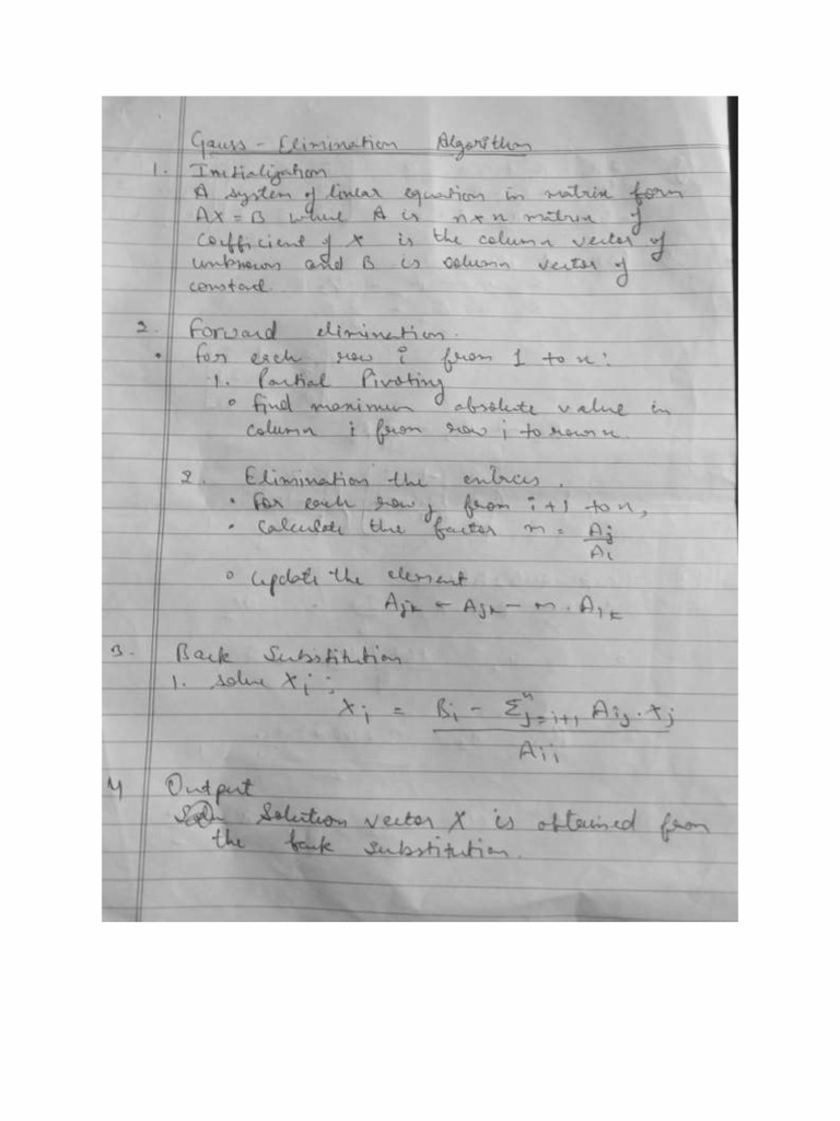 Guass Elimination Method | PDF