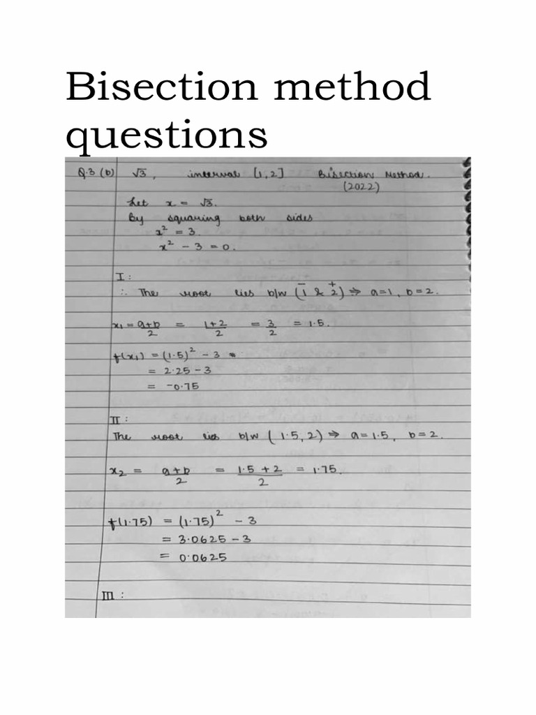 Bisection Method | PDF