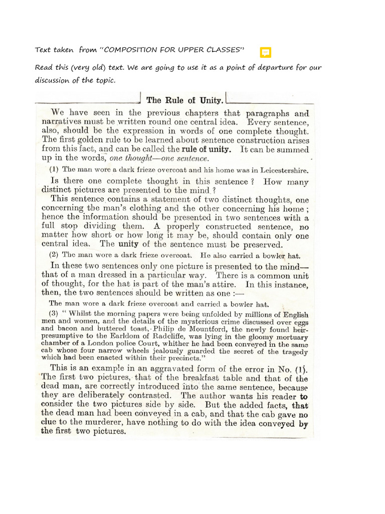 Text From Composition For Upper Classes | PDF