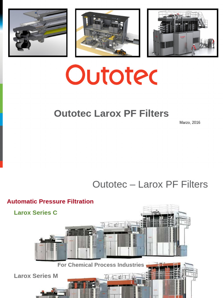 1.0 Outotec - Larox - PF - Capacitación 2016 | PDF