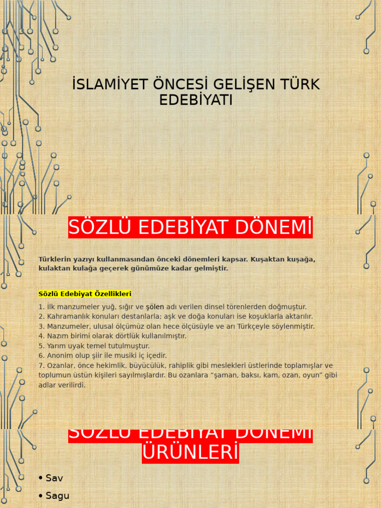 İslamiyet Öncesi Türk Edebiyatı | PDF