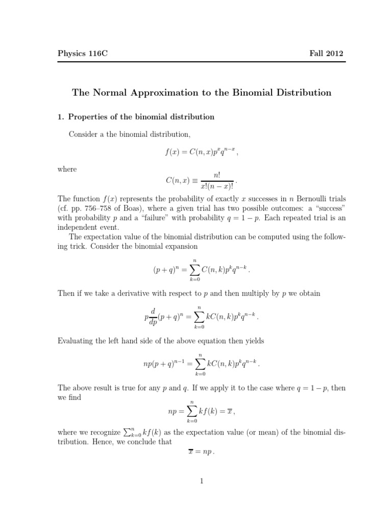Normal Approx | PDF