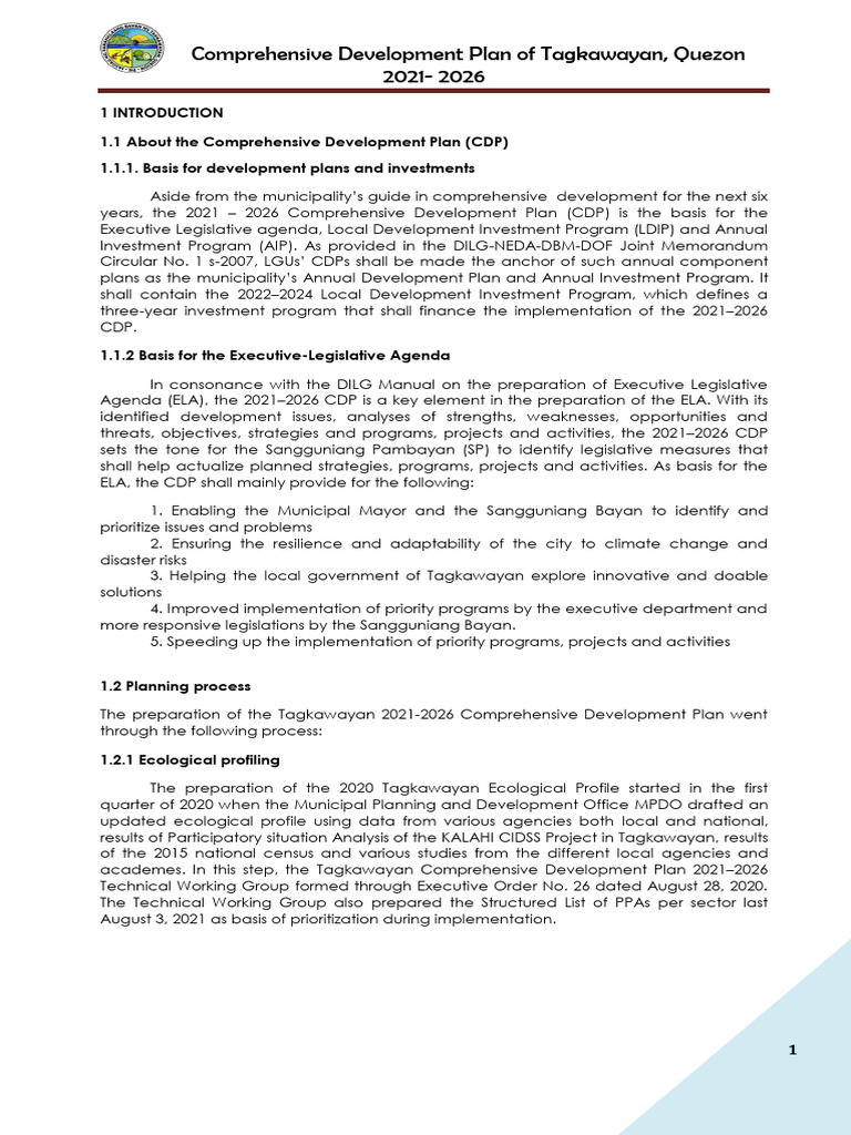 Cdp With Ldip 2021 - 2026 | PDF