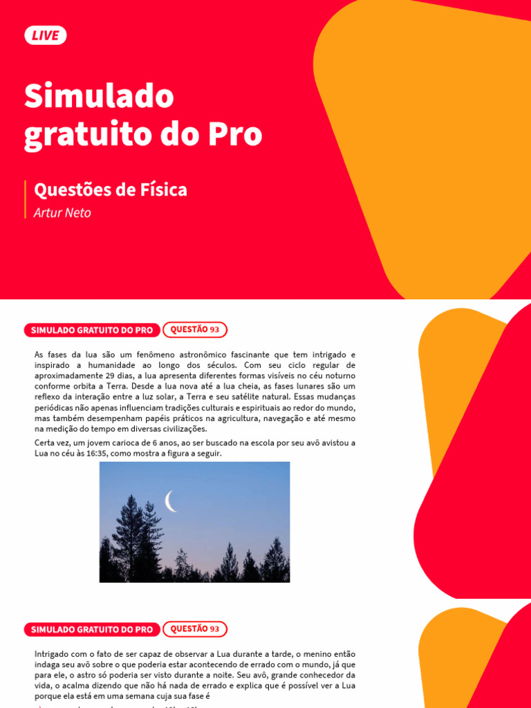 Simulado Pro - 05-10 - 17H - Artur | PDF