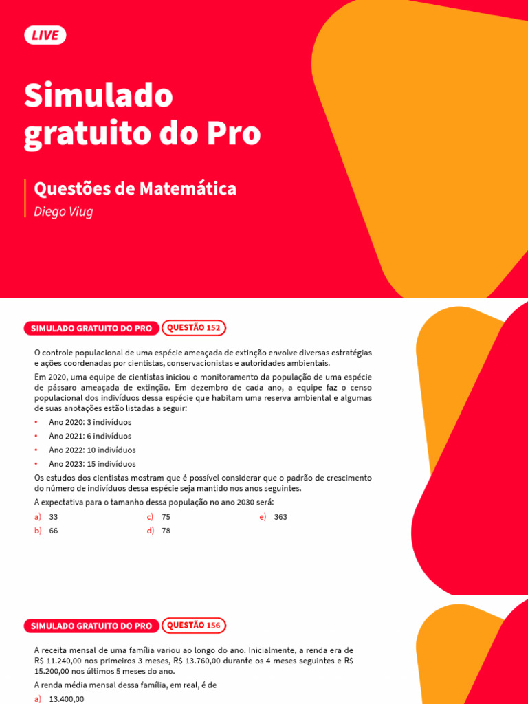 Simulado Pro - 05-10 - 16H - Viug | PDF