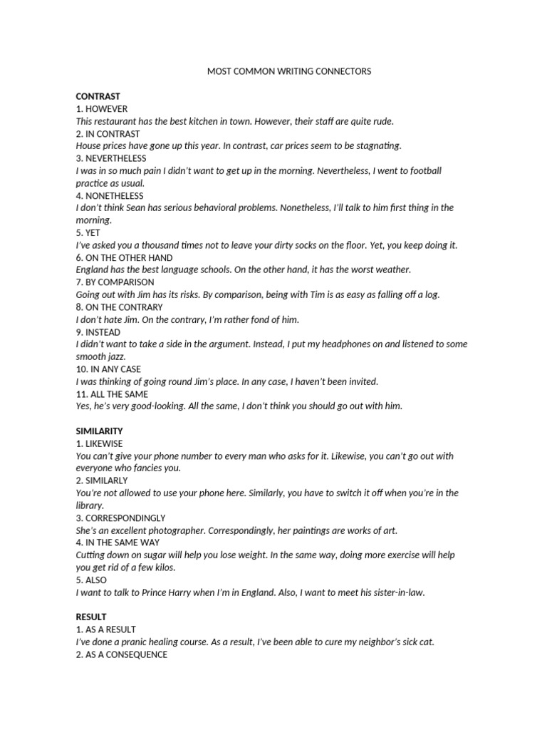 Most Common Connectors | PDF