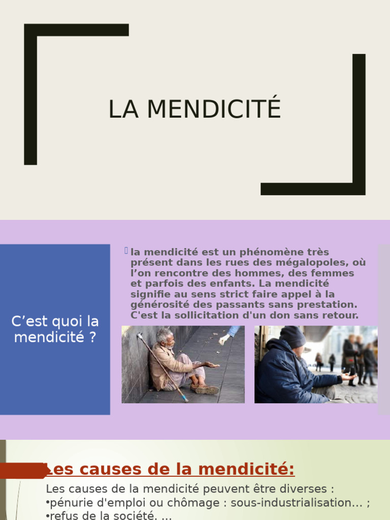 La Mendicité | PDF