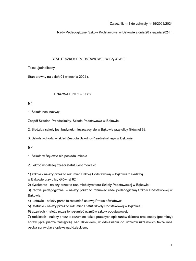 Statut SP Bakow | PDF