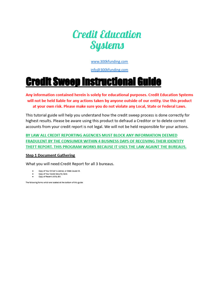Credit Sweep | PDF