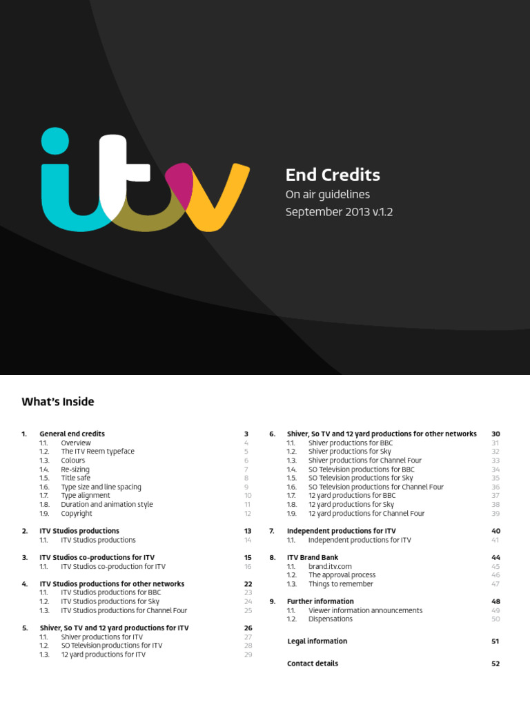 ITV End Credit - Guidelines | PDF