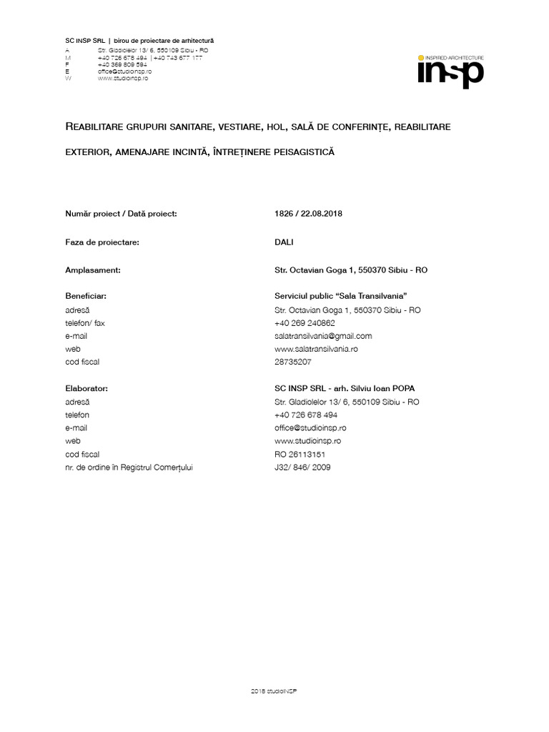DALI Tema de Proiectare | PDF