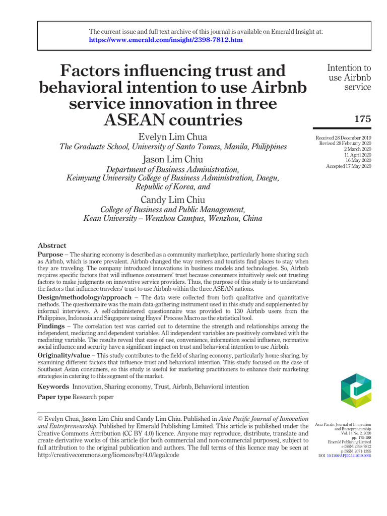Factors Influencing Trust And Behavioral Intention To Use 2409ckryrq Pdf