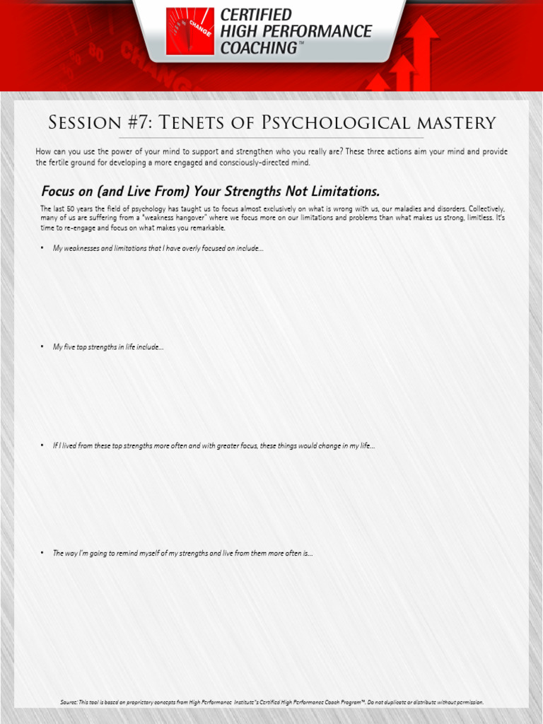 Session7 Psychology Mastery Client | PDF