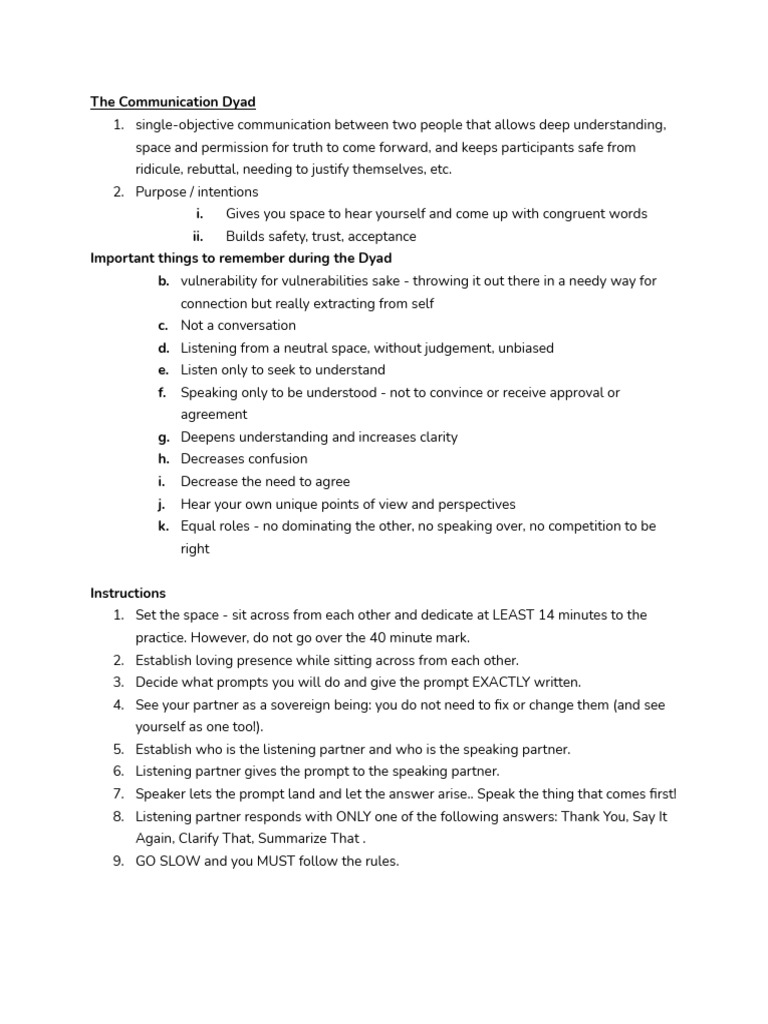 Dyad Instructions | PDF