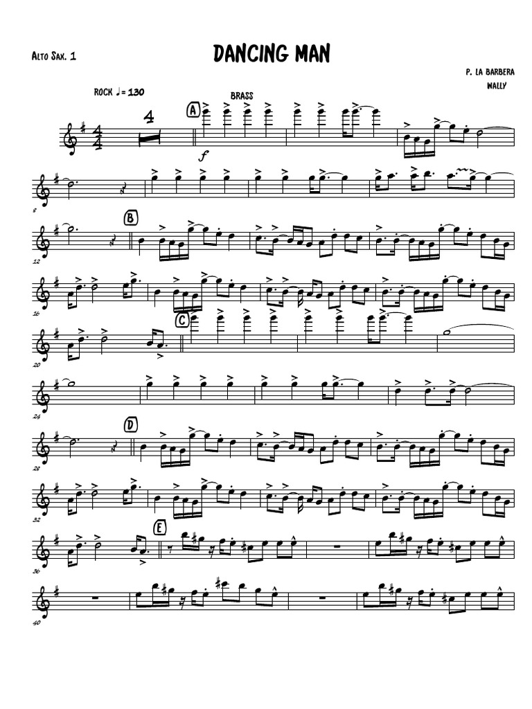Dancing Man - Alto Sax 1 | PDF