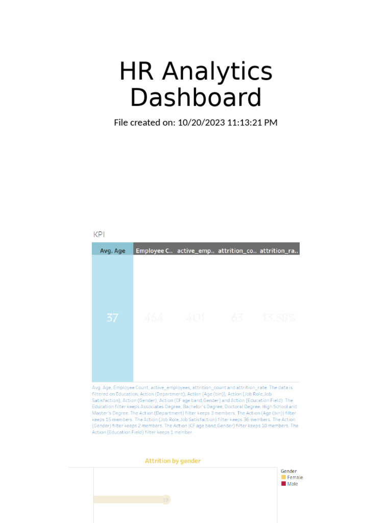 HR Analytics Dashboard | PDF