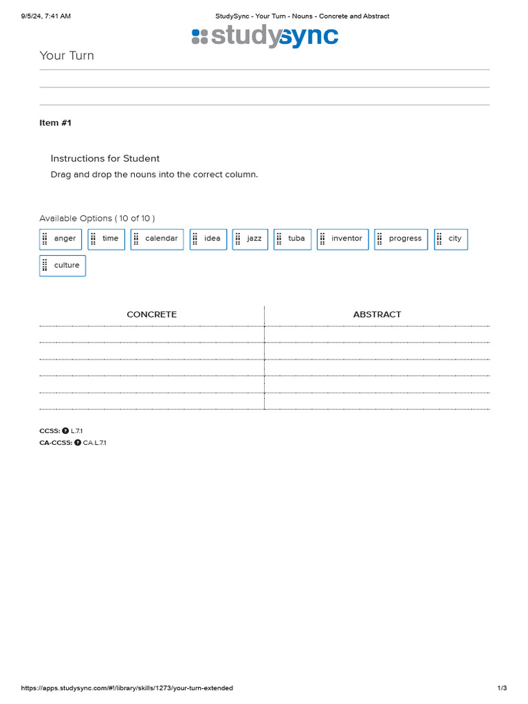 Abstract and Concrete Nouns Review | PDF | Noun | Syntax