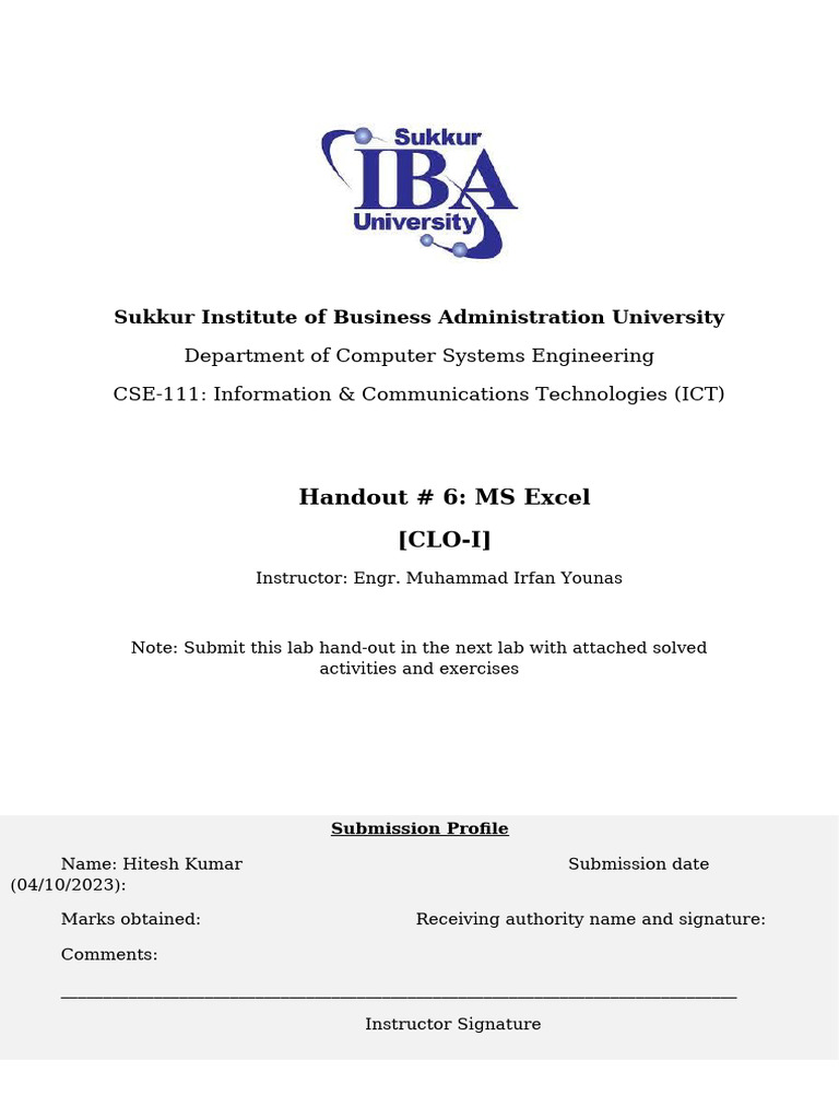 Lab Handout .Docs | PDF