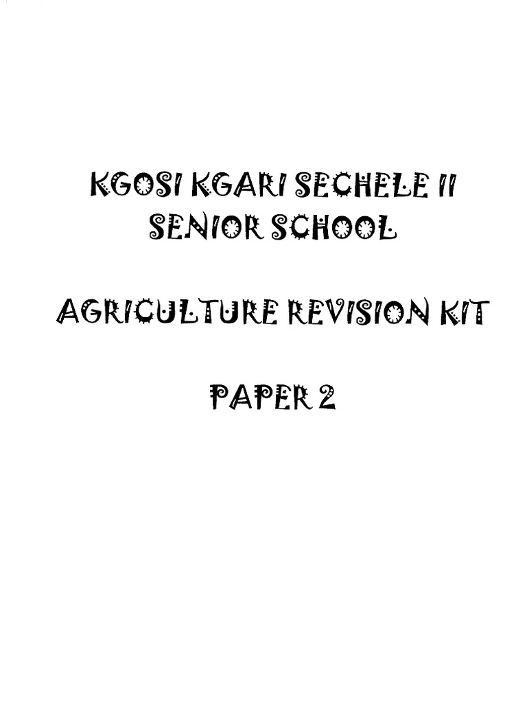Agric Revision Paper2 | PDF