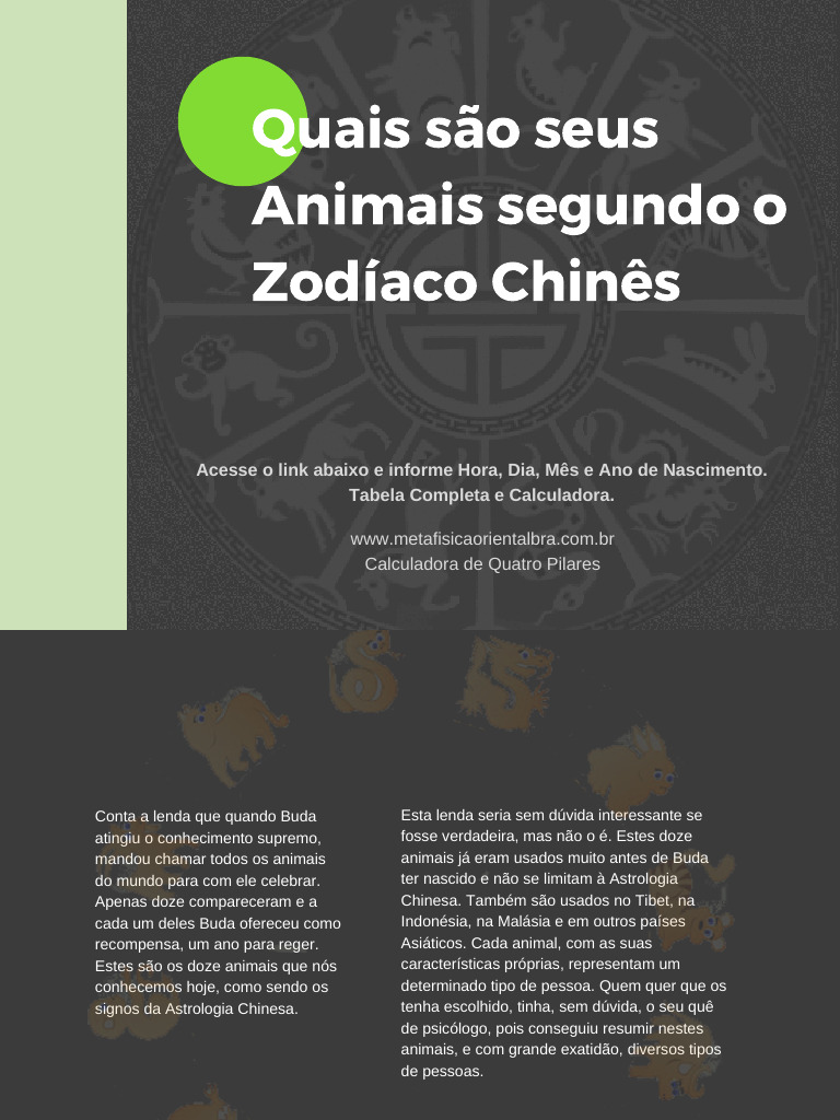 Zodiaco Chines Animais | PDF
