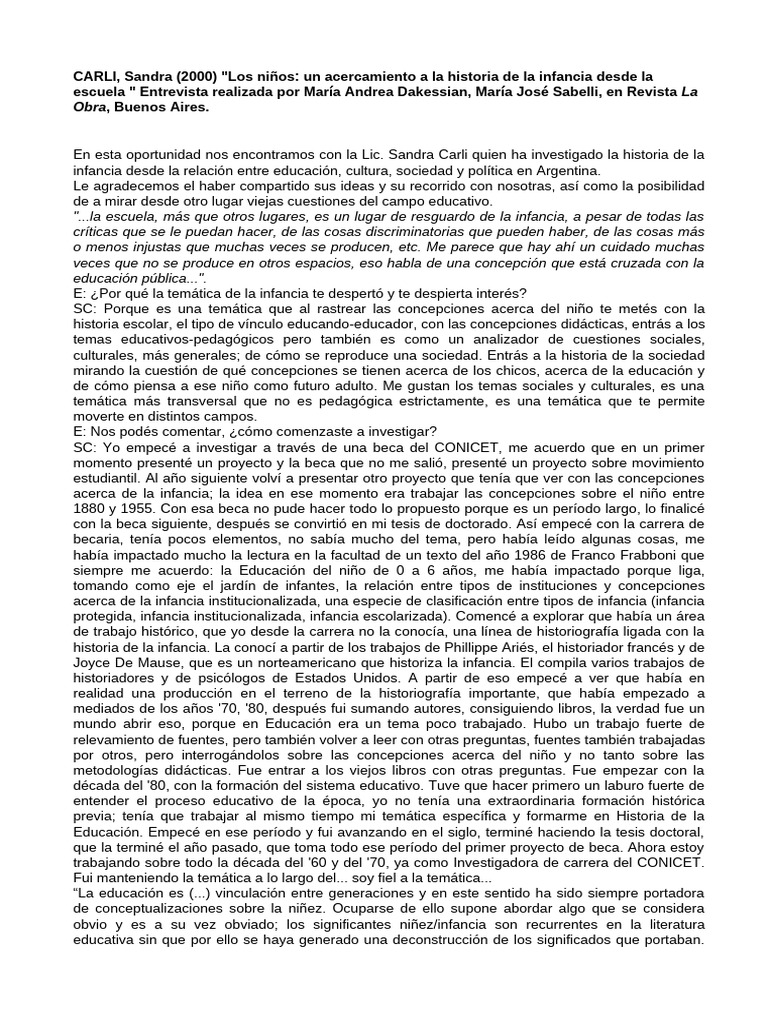 Carli Lajonquiere | PDF | Psicoanálisis | Adultos