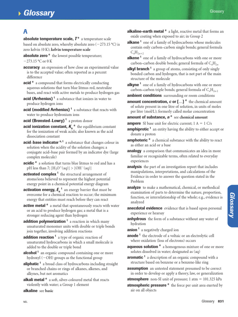 Glossary Chem (1) | PDF