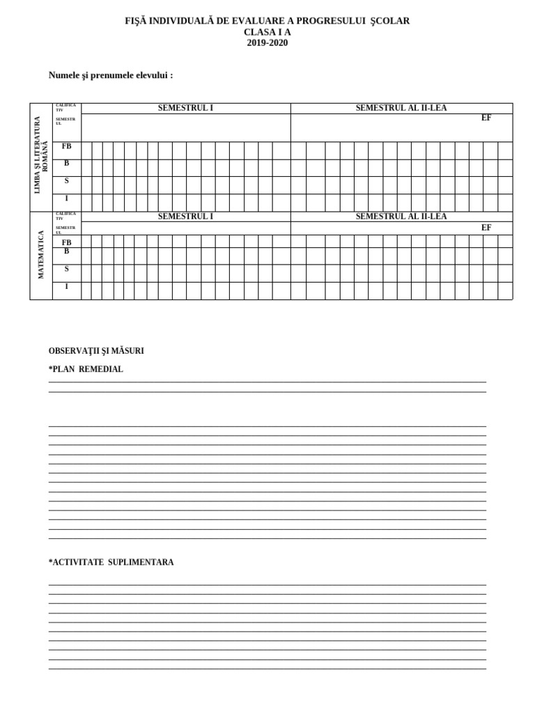 0 Fisa Progres | PDF
