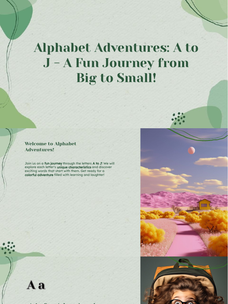 Slidesgo Alphabet Adventures A To J A Fun Journey From Big To Small ...