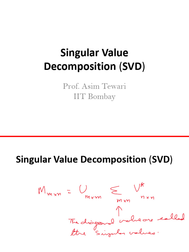 13 - Singular Value Decomposition (SVD) | PDF