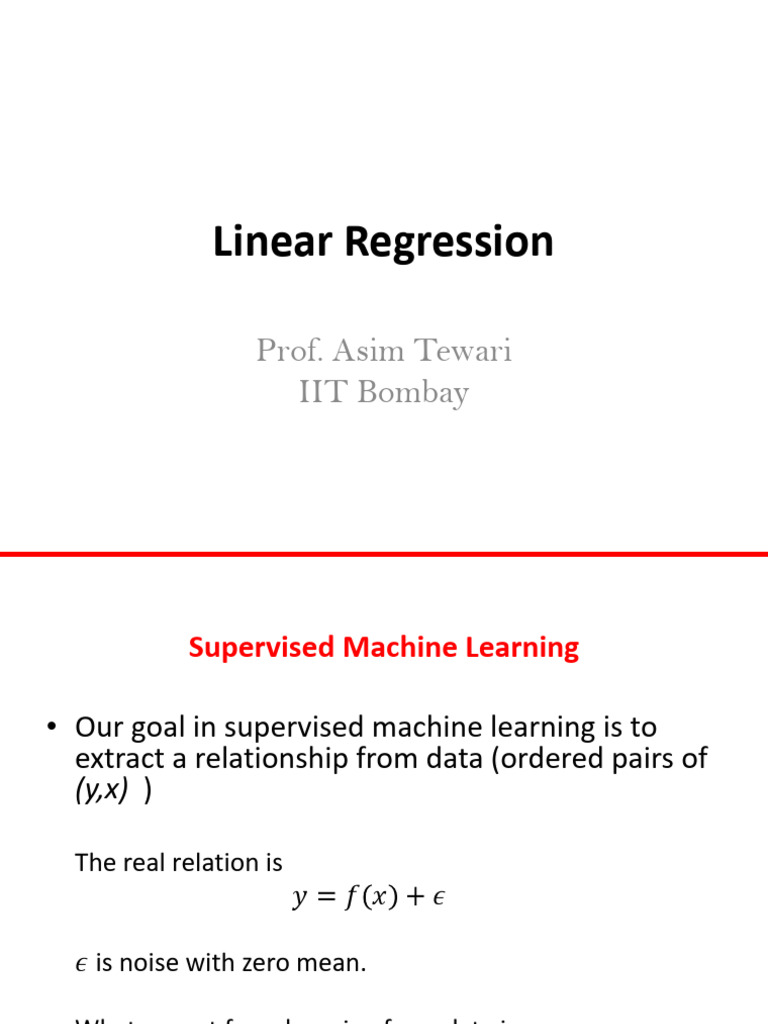 9 - Linear Regression - 1 - 2 | PDF | Errors And Residuals | Regression Analysis