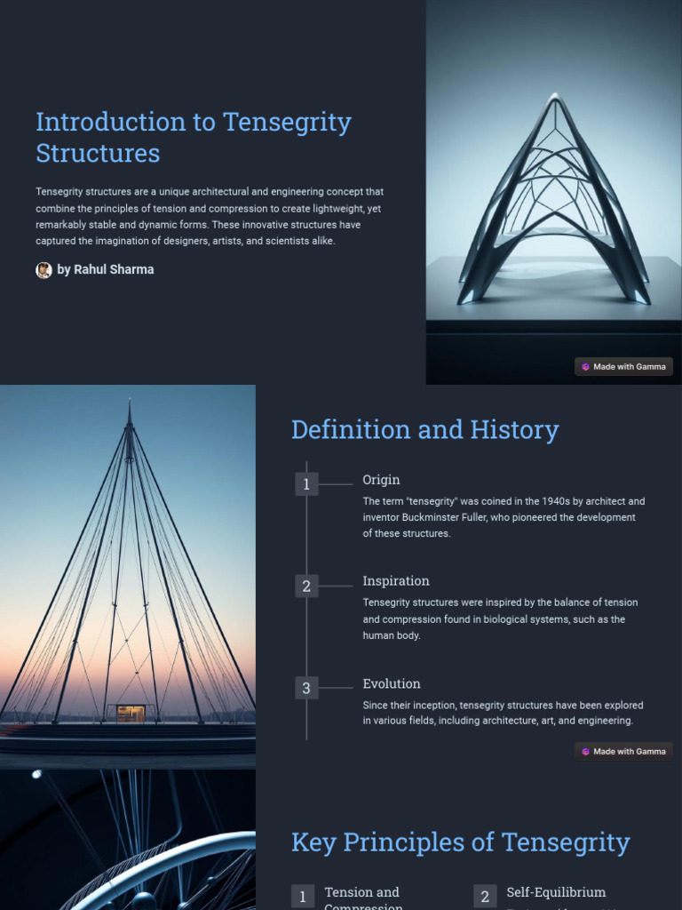 Introduction To Tensegrity Structures | PDF