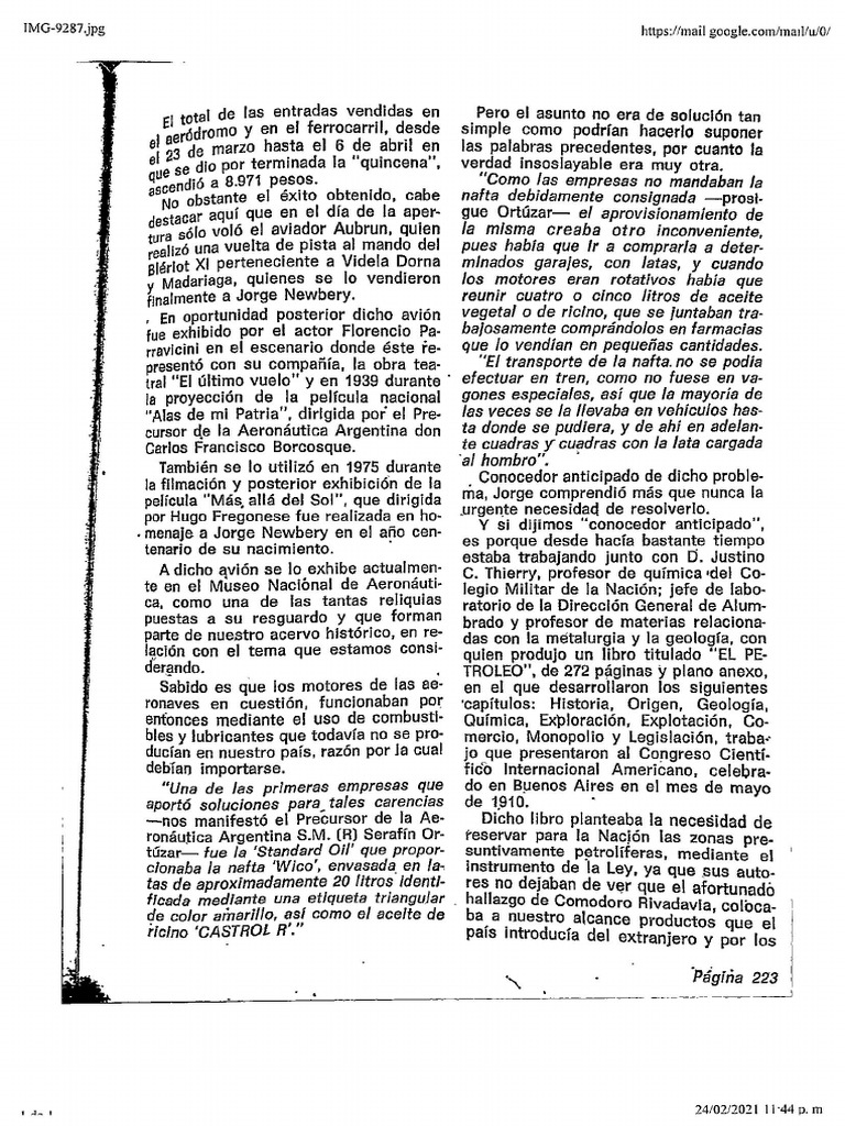 Extracto Del Libro Jorge Newbery | PDF