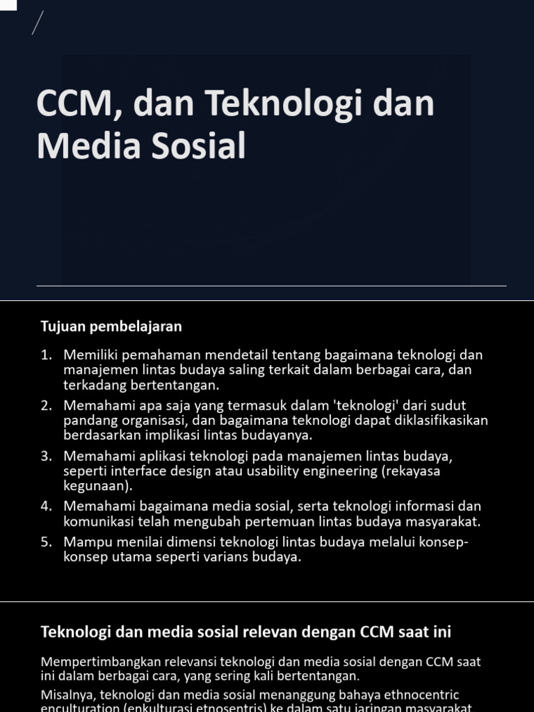 CCM, and Technology and Social Media | PDF