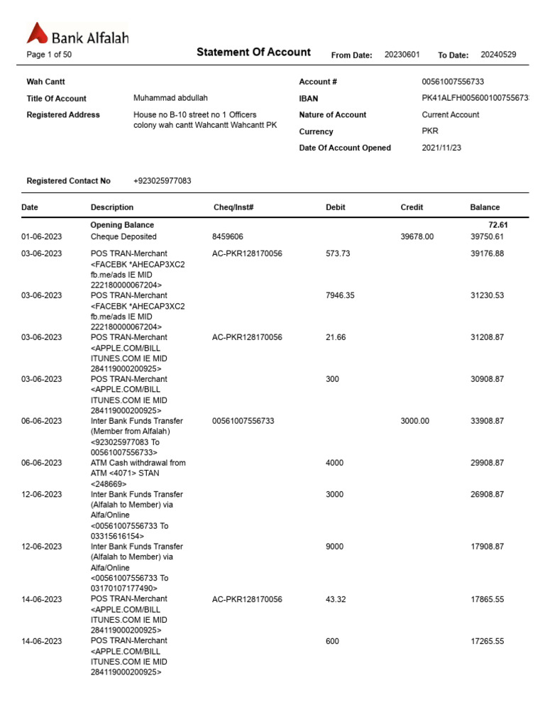 Bank Document For Verification | PDF