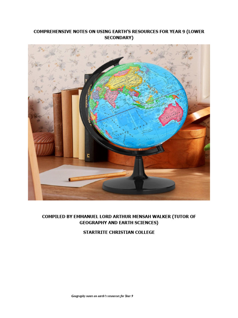 Natural Resources Notes Year 9 OTHER FONT | PDF | Water | Reclaimed Water