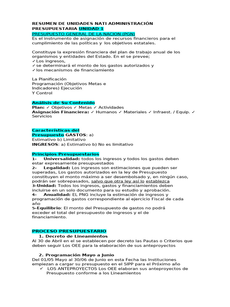 RESUMEN NATALIA GOMEZ UNIDAD 1 ADMIN PRES | PDF