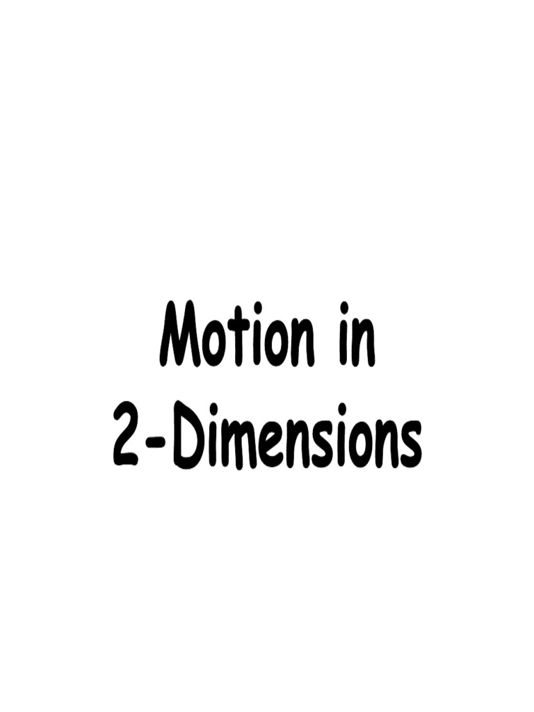 Motion in 2D - 2024 | PDF