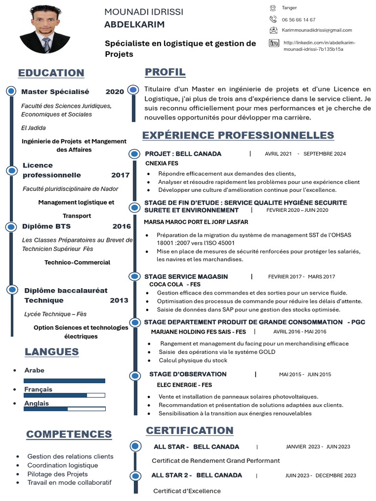 CV Abdelkarim Mounadi Idrissi | PDF