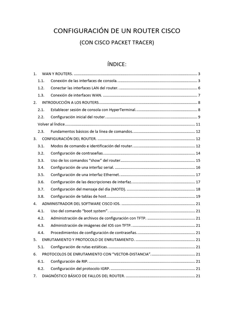 Configuración Router CISCO | PDF
