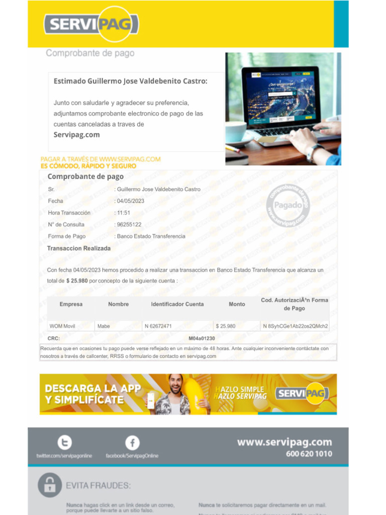 Comprobante de Pago 2 | PDF