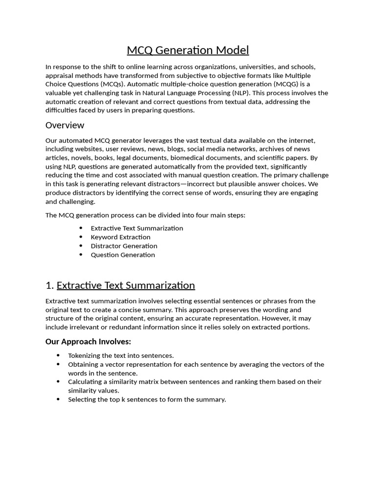 MCQ Generator | PDF