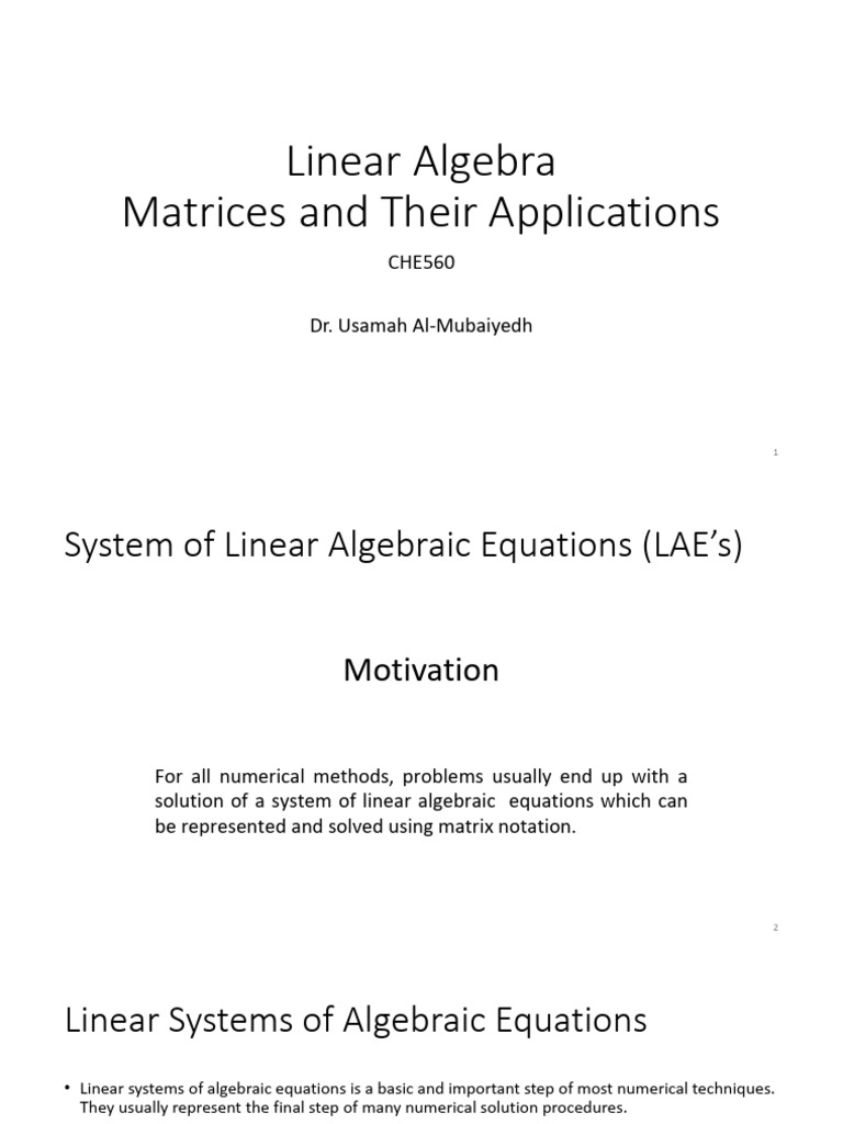 Linear Algebra | PDF