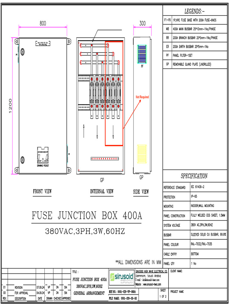 FUSE JUNCTION BOX-400A REV-01 | PDF