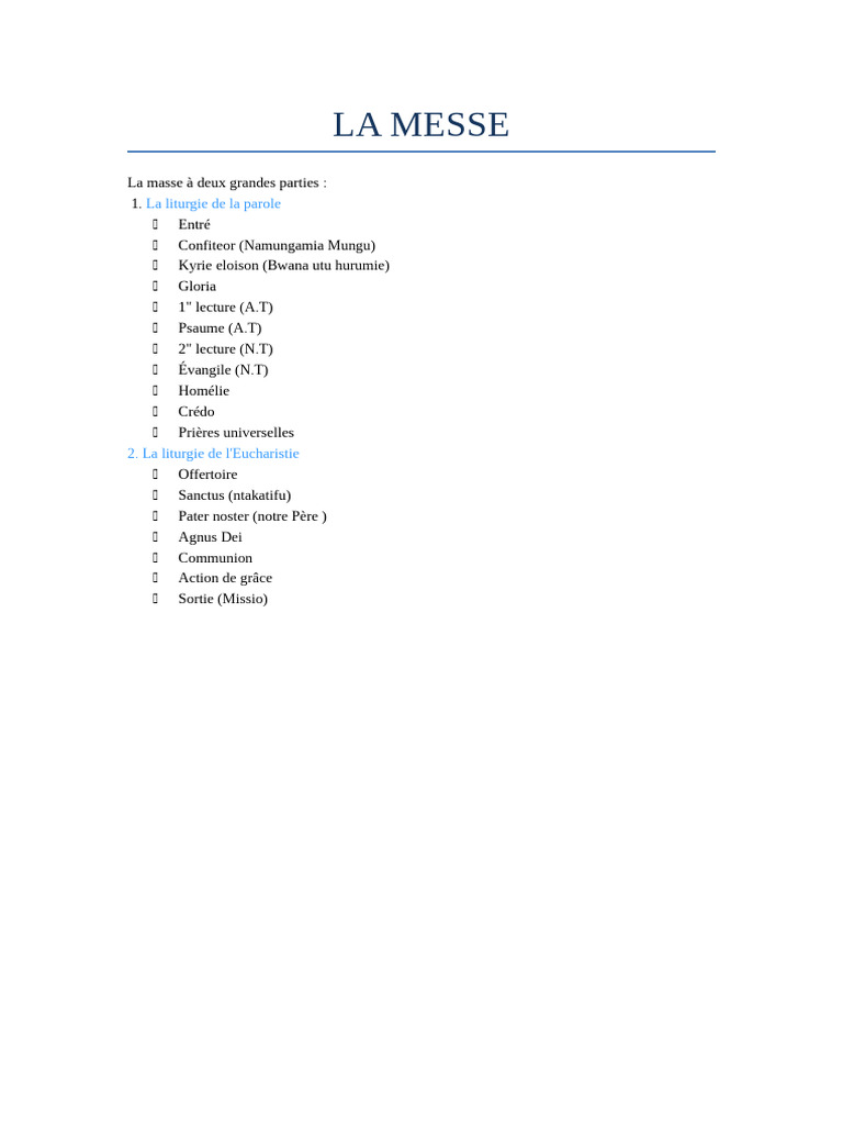 La Messe | PDF