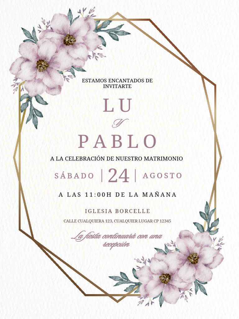 Tarjeta Vertical Invitación Boda Floral Lila_20241008_140436_0000 | PDF Tarjeta Vertical Invitación Boda Floral Lila_20241008_140436_0000 | PDF