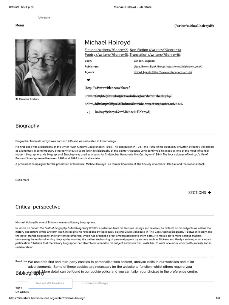 Michael Holroyd - Literature | PDF
