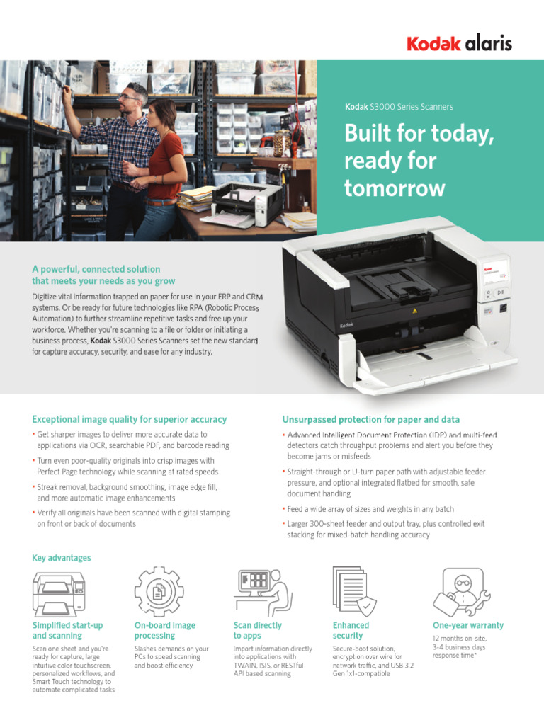 Kodak s3000 Series Datasheet | PDF