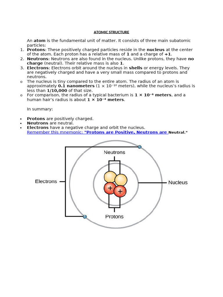 ATOMIC STRUCTURE | PDF