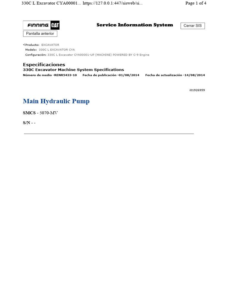 Especificacion de La Boma Hidraulica | PDF