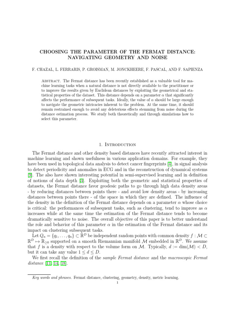 Fermat Study of Variance-10 | PDF | Cluster Analysis | Distance